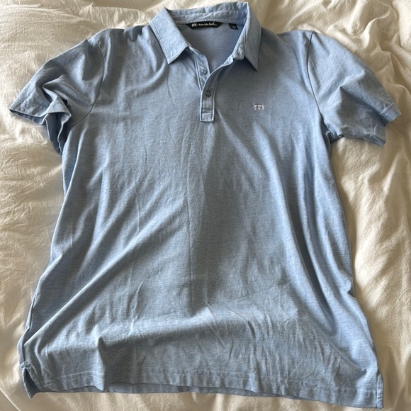 Travis Mathew | Shirts | Travis Mathew Blue Polo Shirt Classic Casual ...